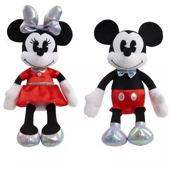 Disney | Toys | Nwt Set Of Two Disneys Mickey Minnie Stuffed Dolls ...